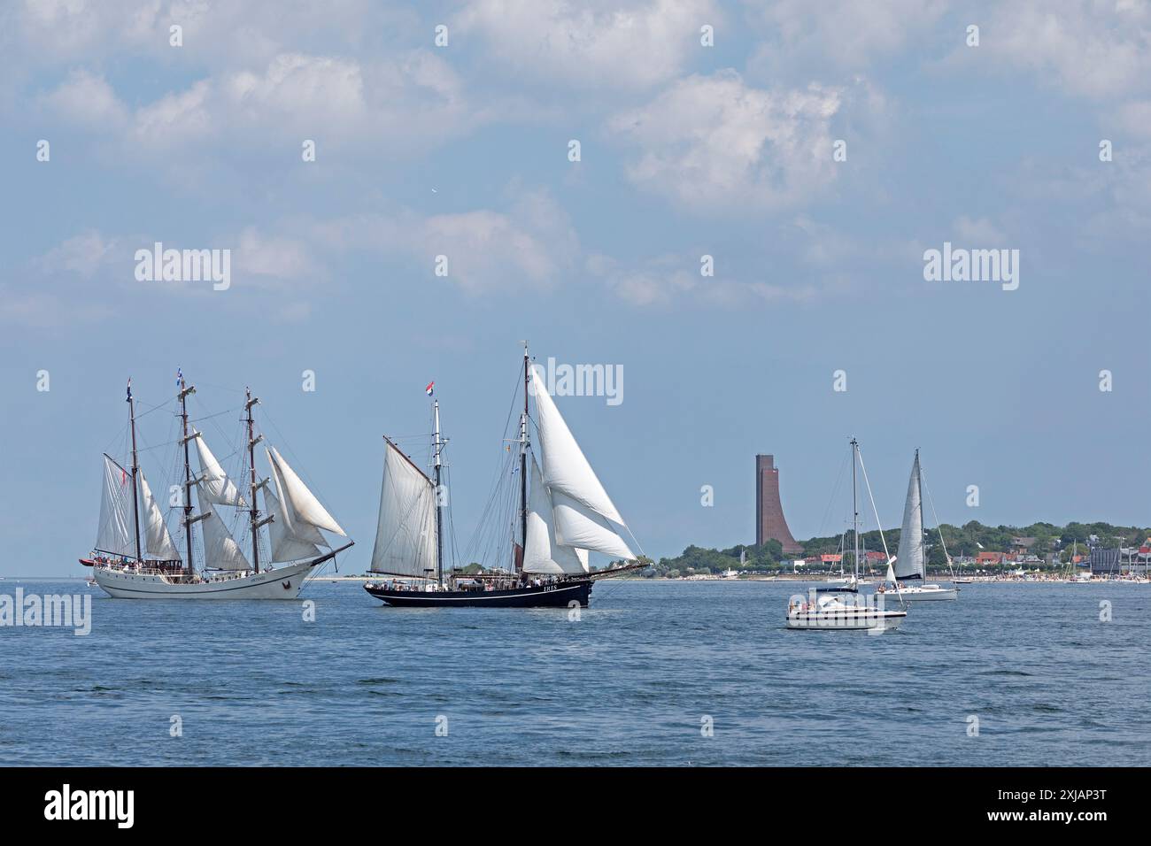 Sailing ships, Artemis, Iris, sailing boats, Navy memorial, Laboe, Kiel ...