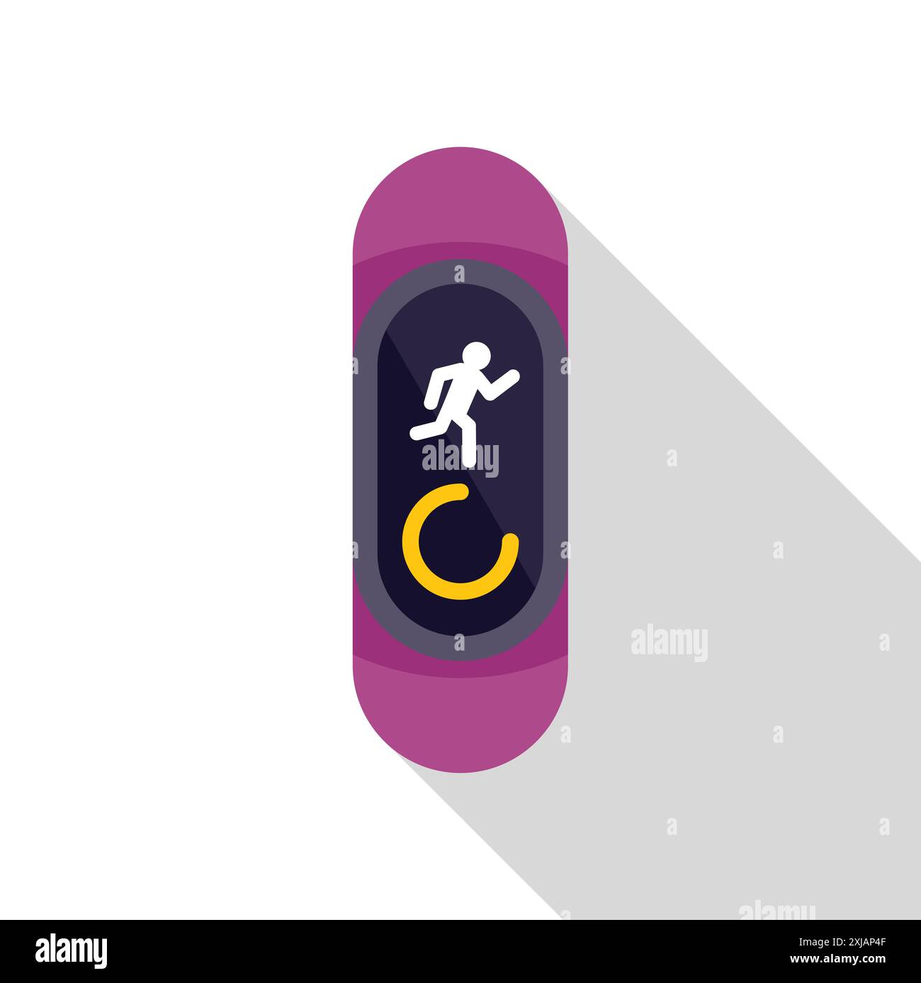 Fitness tracker displaying running man icon showing progress towards ...