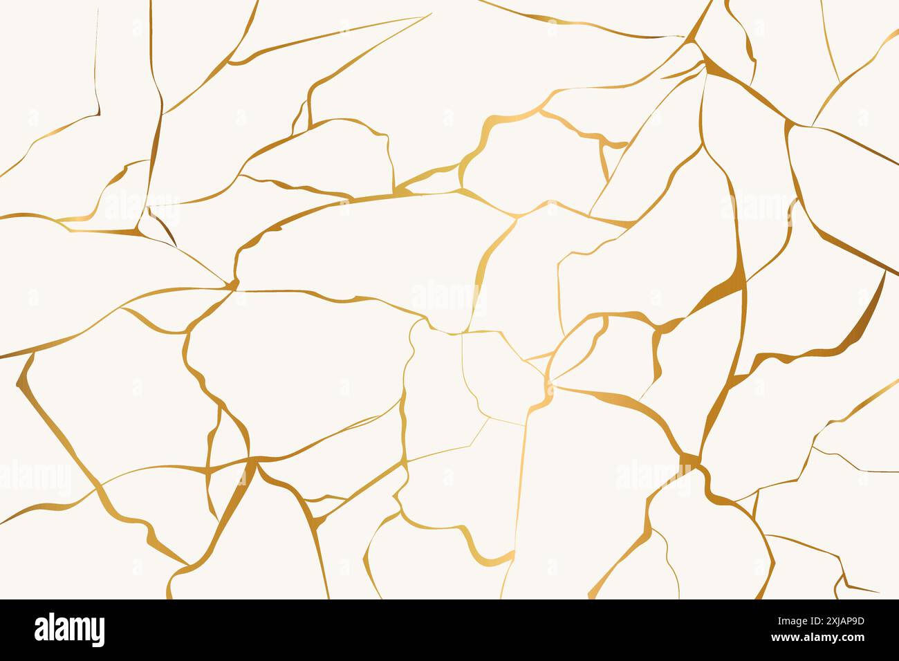 Kintsugi gold simple break lines, asian geaometric crackle. Surface ...