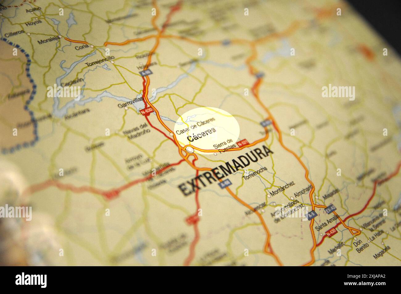 Spain detailed map hi-res stock photography and images - Alamy