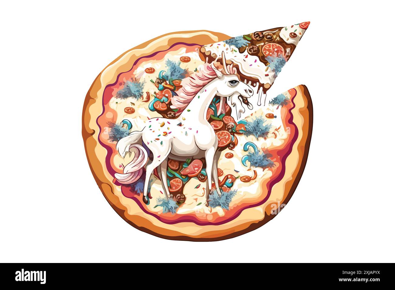 Unicorn shaped pizza hi-res stock photography and images - Alamy