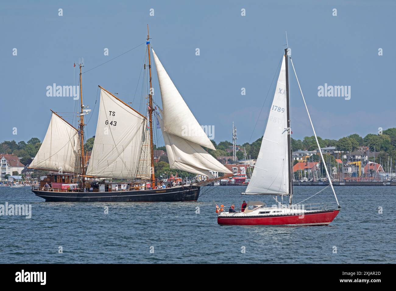 Sailing ship Seute Deern, sailing boat, Laboe, Kiel Week, Kiel Fjord ...