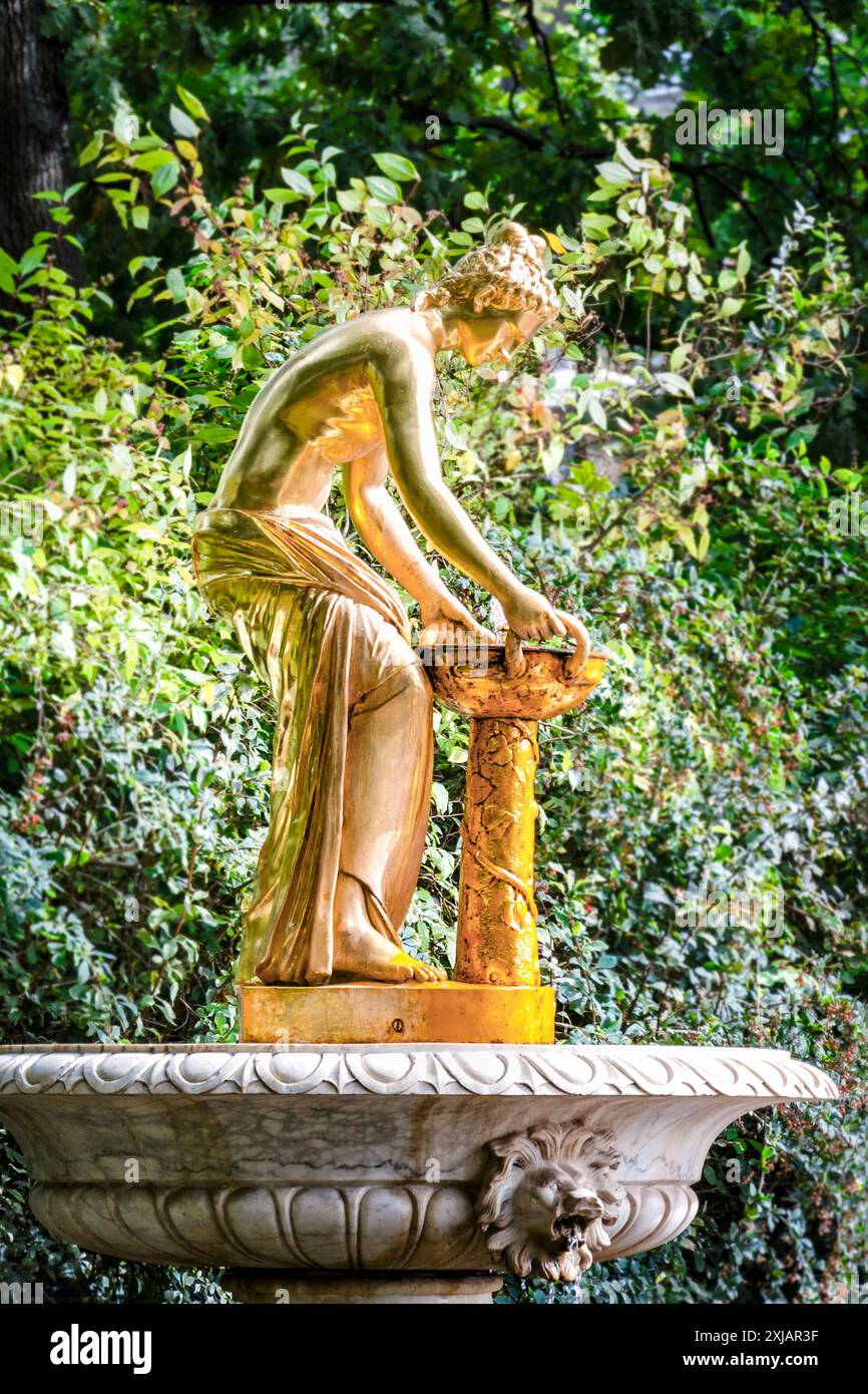 Peterhof, St Petersburg, Russia - September 1, 2012: Nymph fountain ...