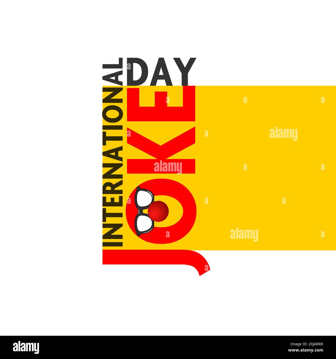 International Joke Day Creative Logo Typography Lettering Vector ...