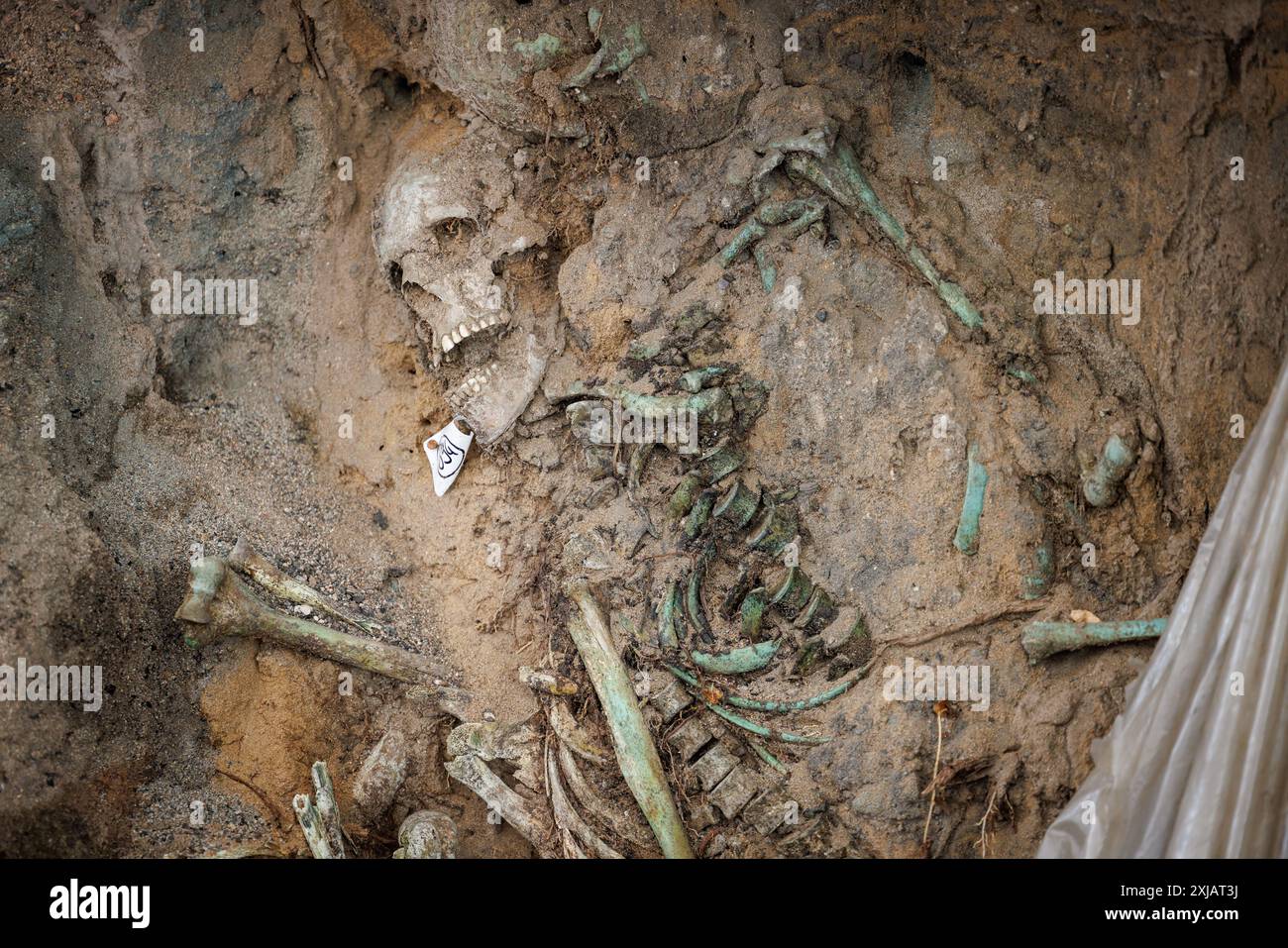 Nuremberg, Germany. 17th July, 2024. The human remains of a plague ...