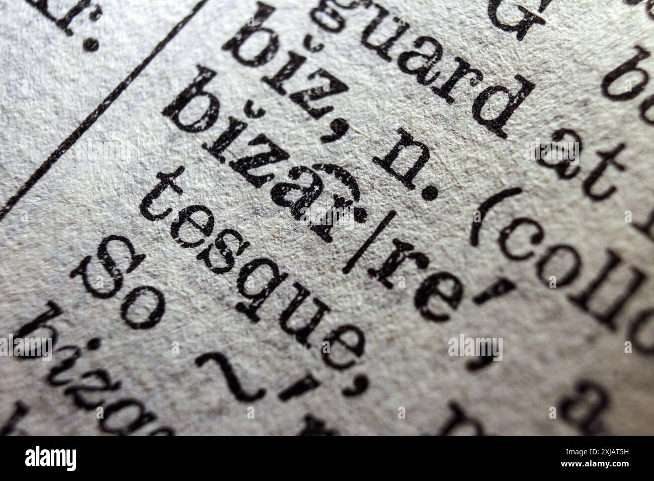 Word bizarre on dictionary hi-res stock photography and images - Alamy