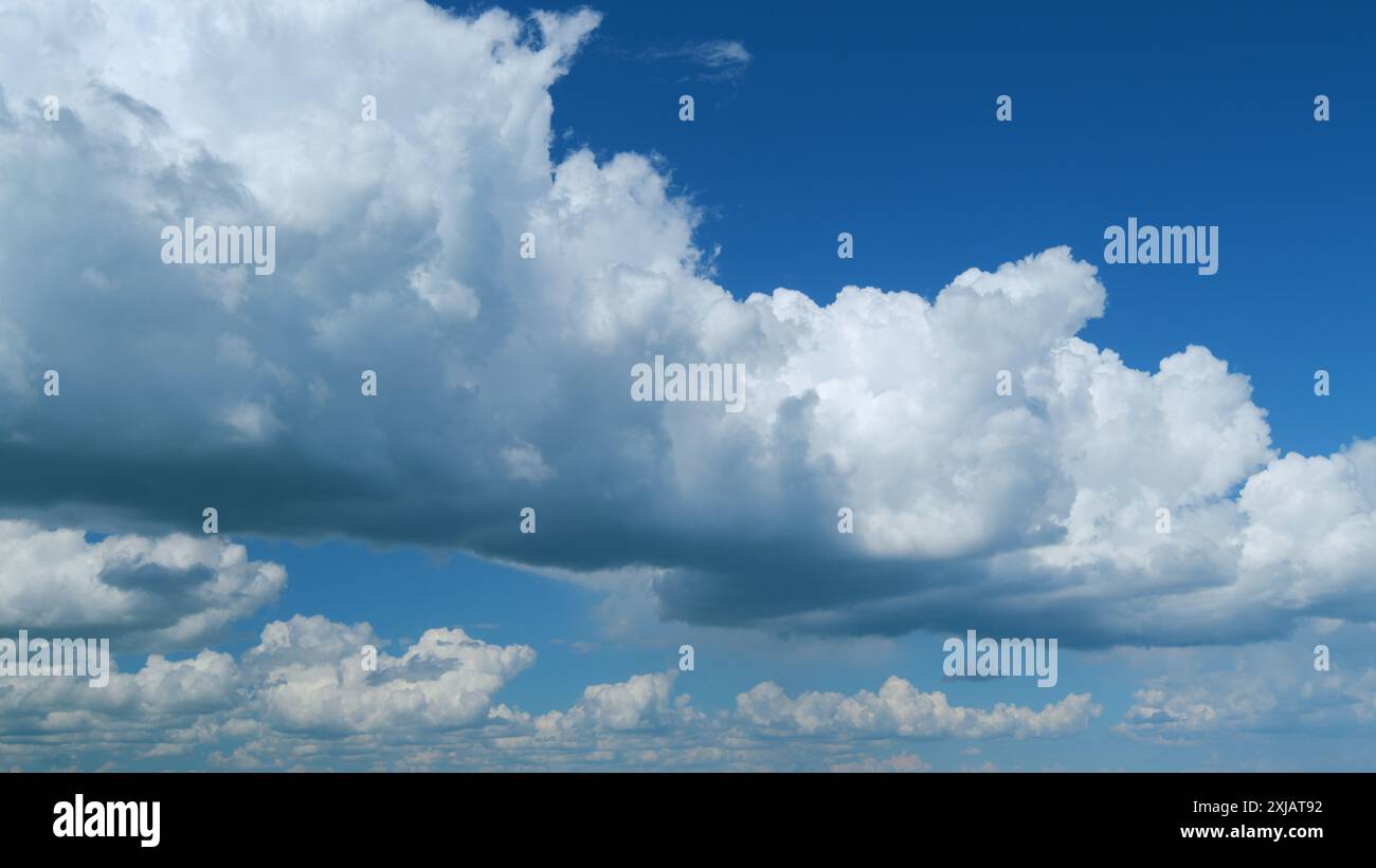 Time lapse. Dark storm clouds change shape. Heavy rain before a storm ...
