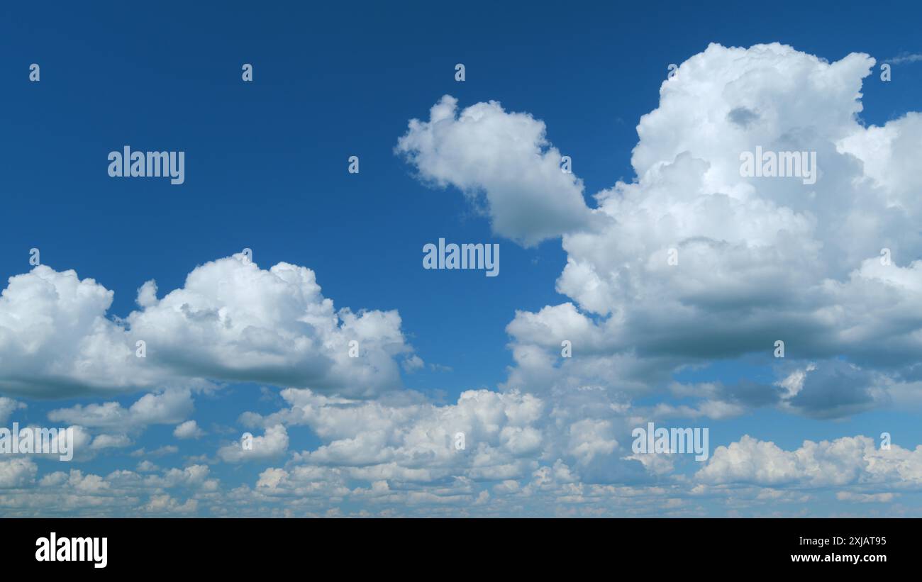 Time lapse. Fluffy clouds sky atmosphere. Puffy fluffy white clouds. Cloud sky scape Stock Photo ...