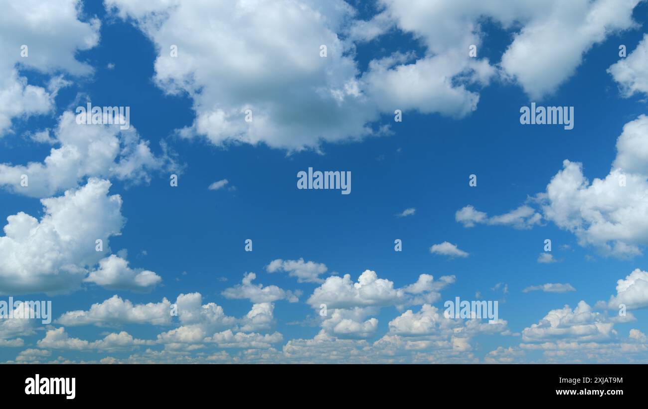 Time lapse. Nature weather blue sky. Clouds with blue light blue sky in ...