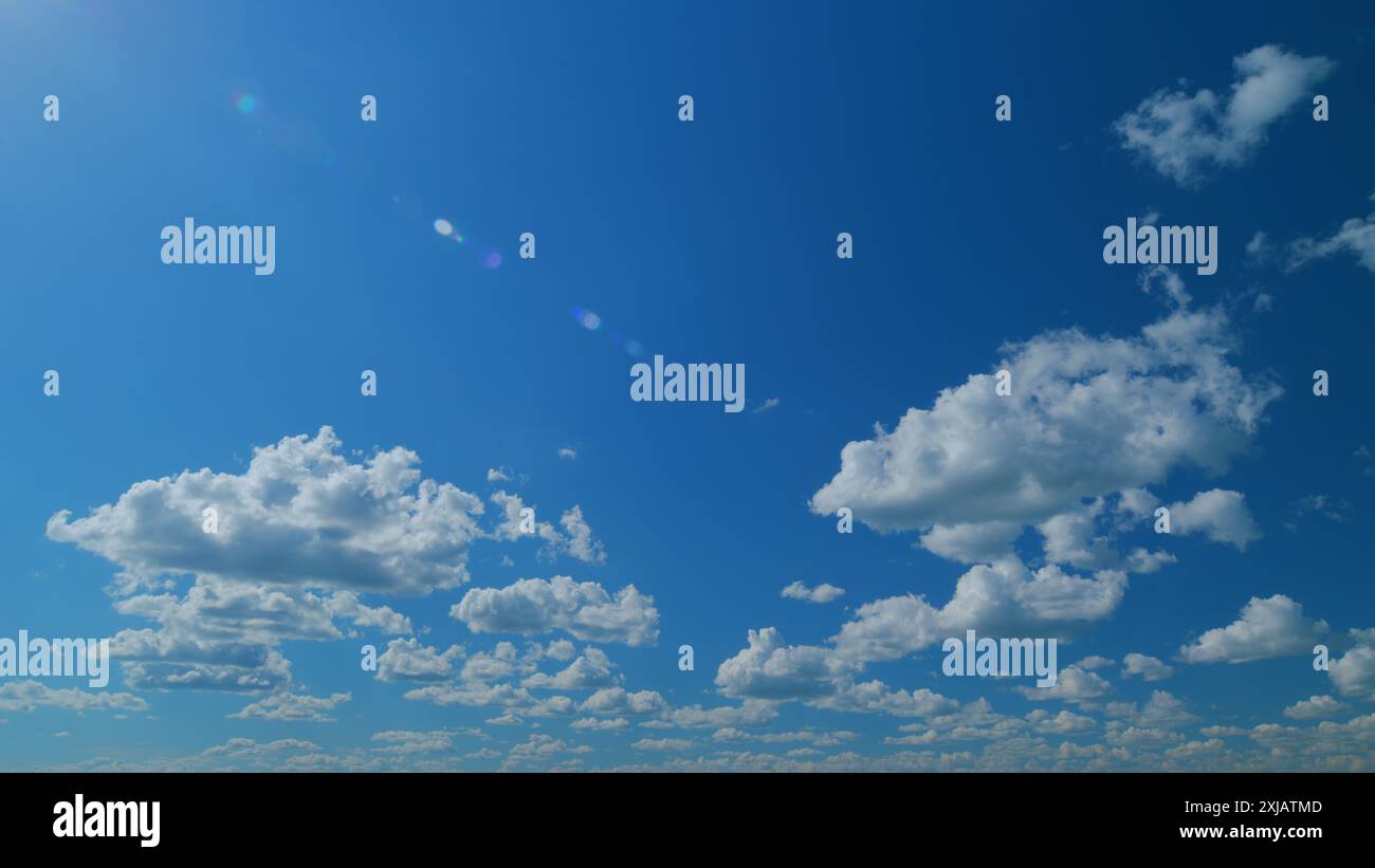 Time lapse. Dramatic cloudscape background. Nature weather blue sky ...