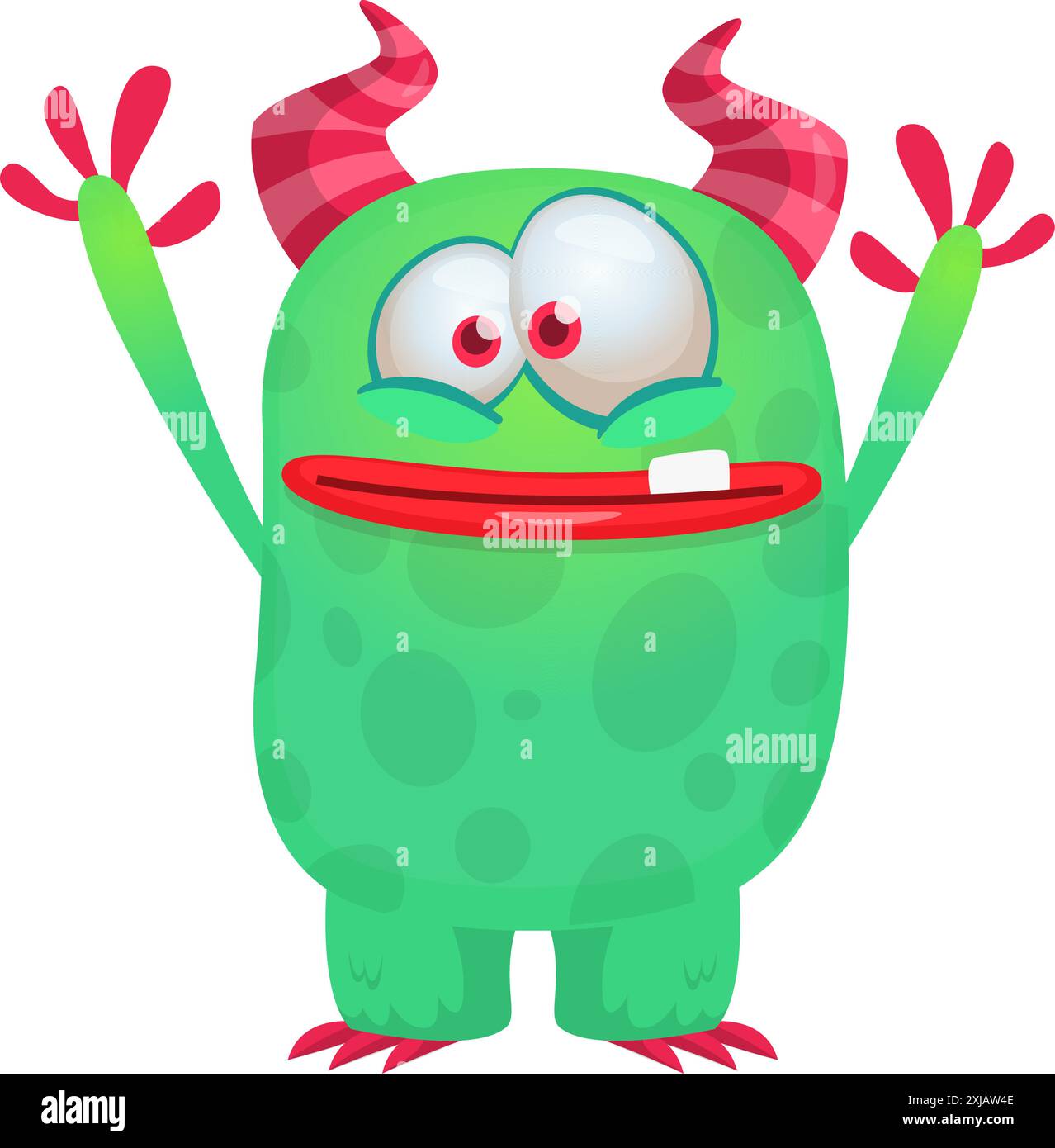 Happy cartoon monster vector illustration Stock Vector Image & Art - Alamy