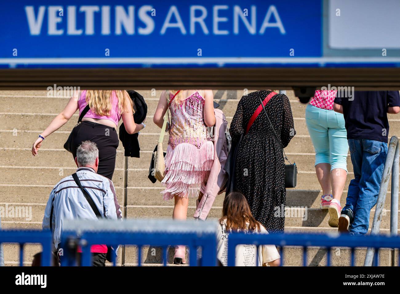 Gelsenkirchen, Germany. 17th July, 2024. The first fans are let into ...
