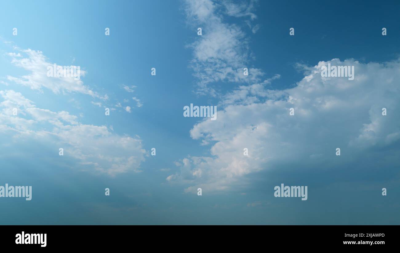 Time lapse. Dramatic cloudscape background. Nature weather blue sky ...