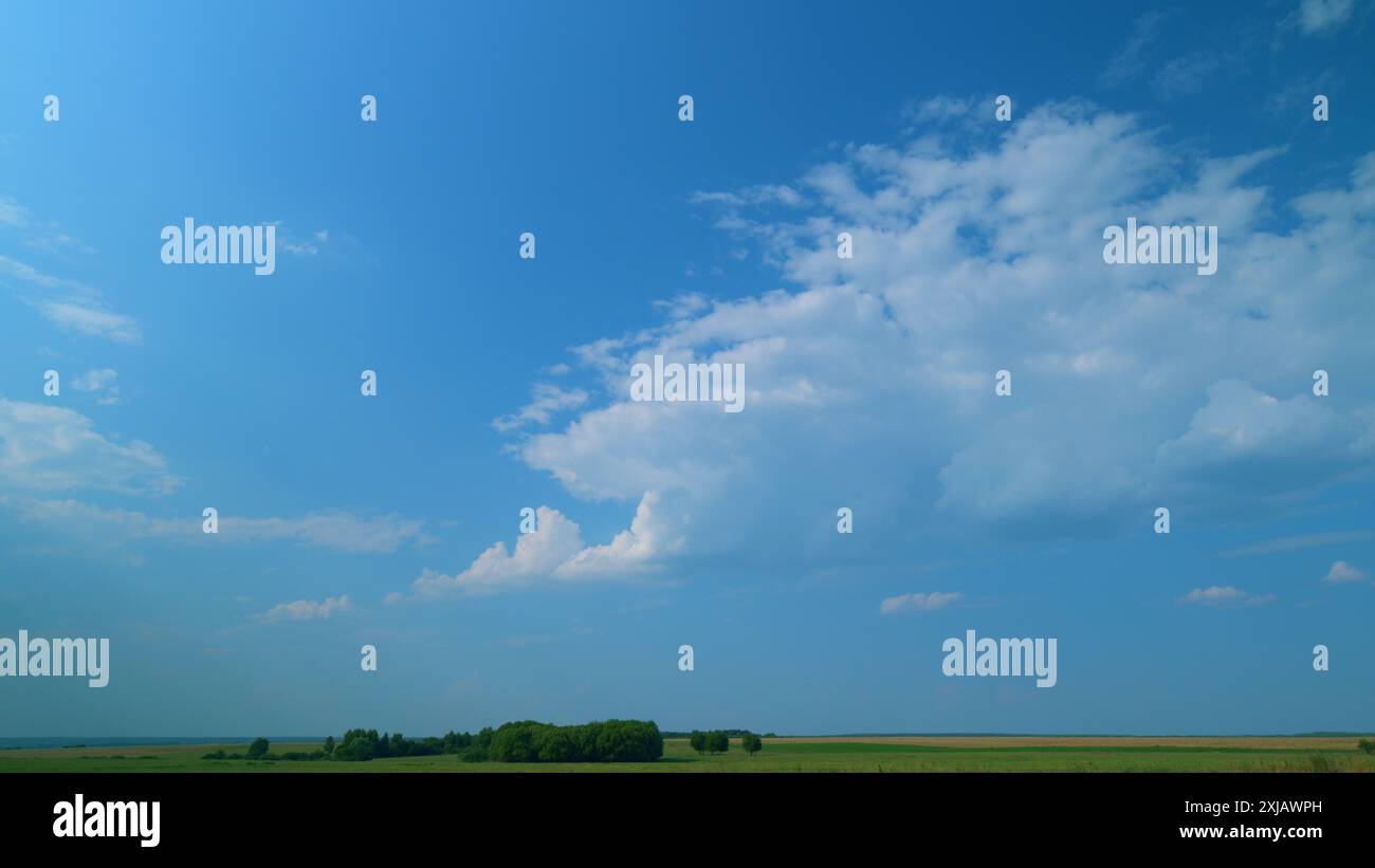 Time lapse. Nature weather blue sky. Clouds with blue light blue sky in ...