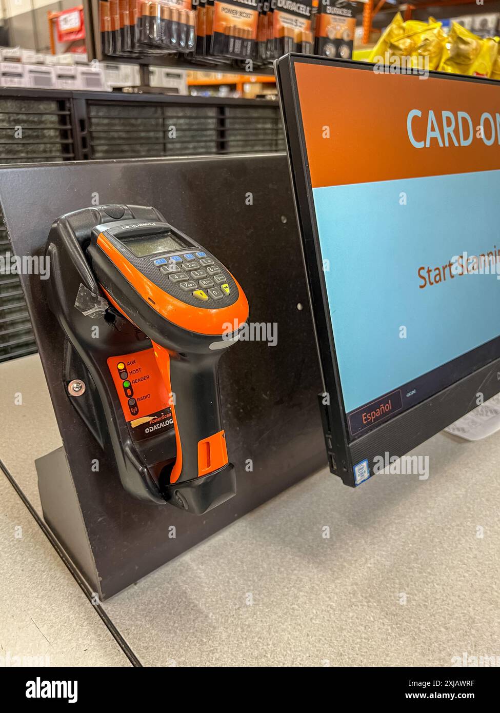 Self-Checkout Station with Card-Only Payment Option at Home Depot Stock ...