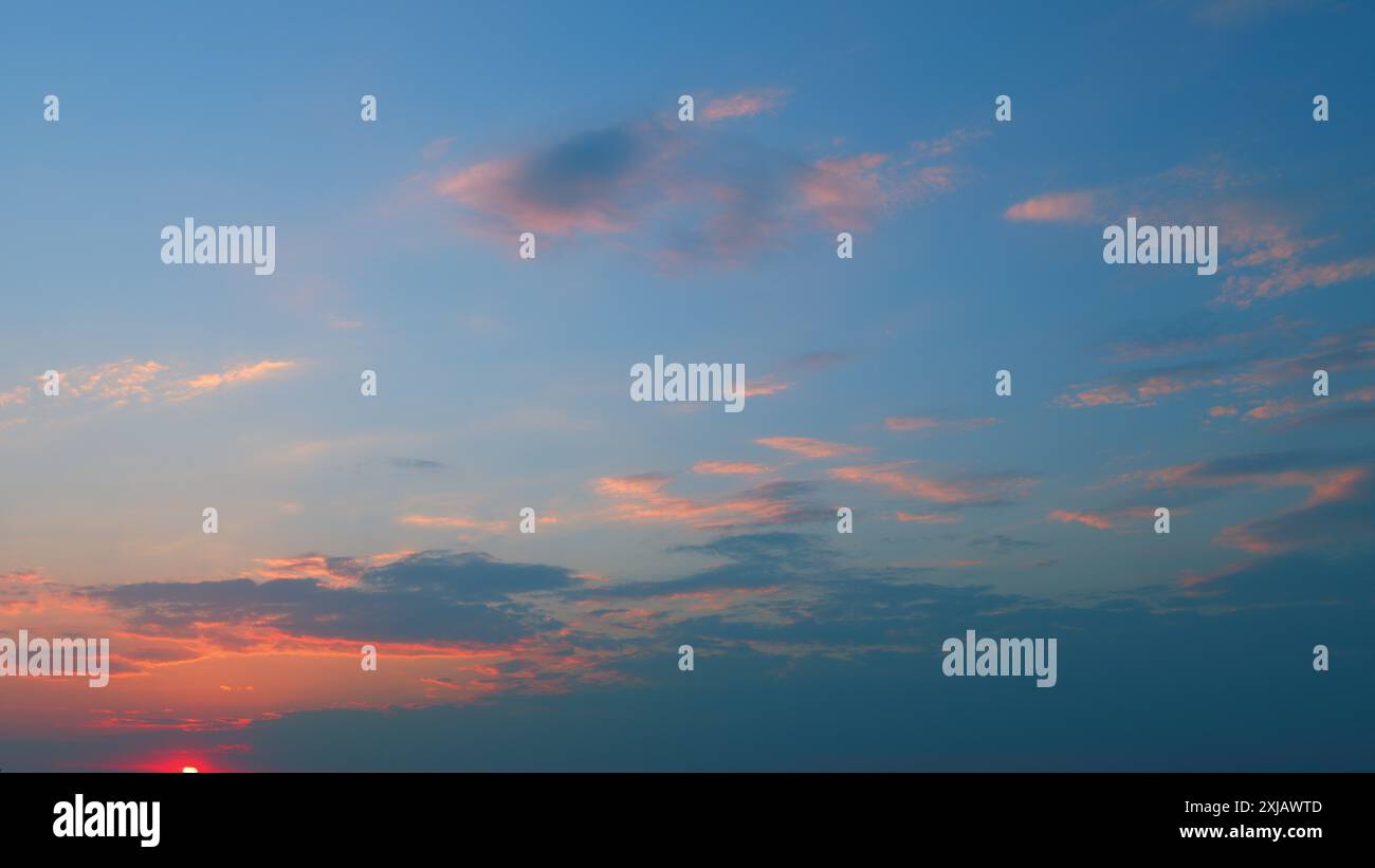 Time lapse. Cloud cloudscape. Puffy fluffy white clouds. Nature weather ...