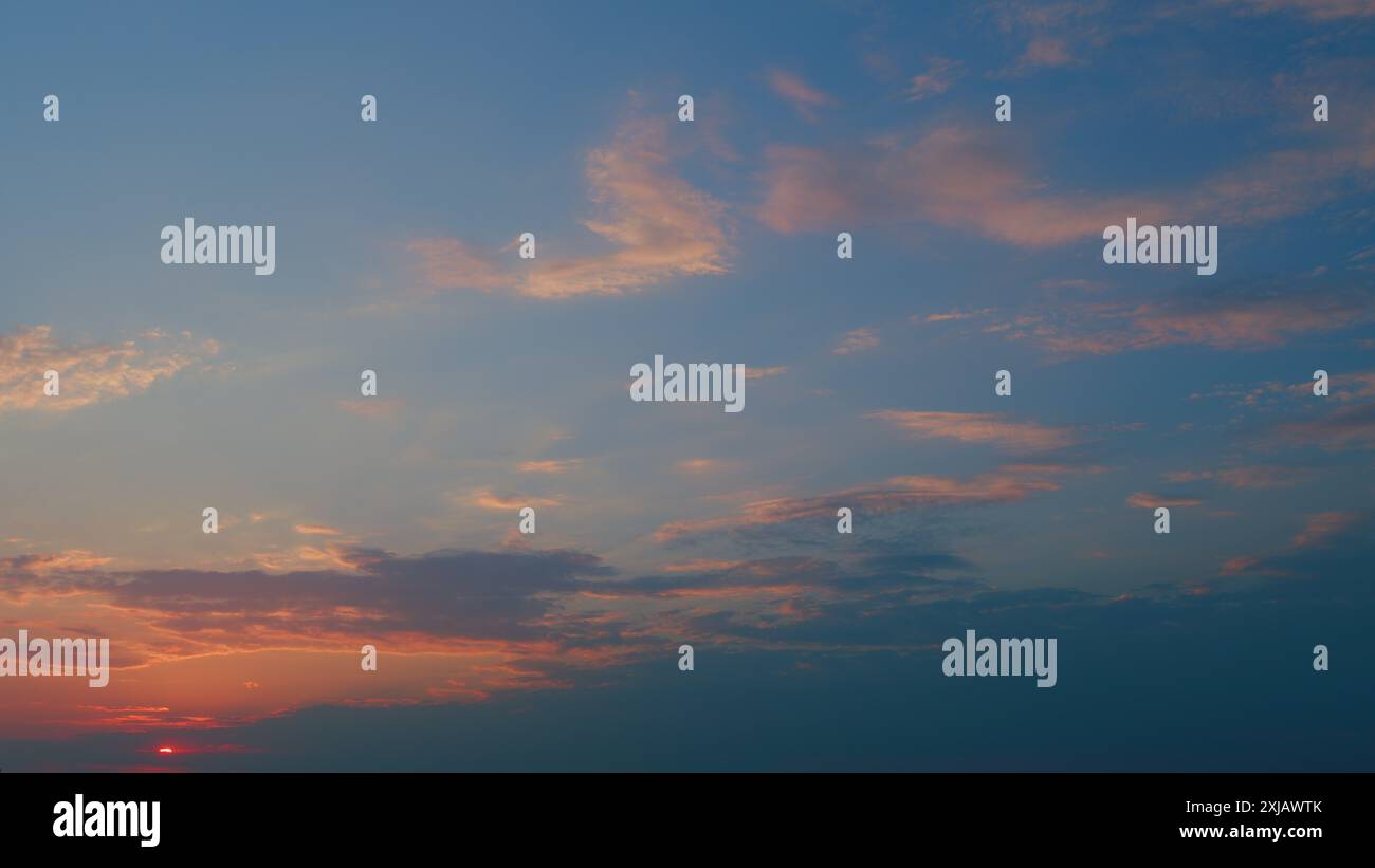 Time lapse. Blue heaven summer cloudscape. Rolling puffy white clouds ...