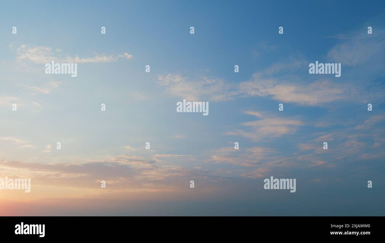 Time lapse. Beautiful big and fluffy clouds motion at sunny day in blue ...