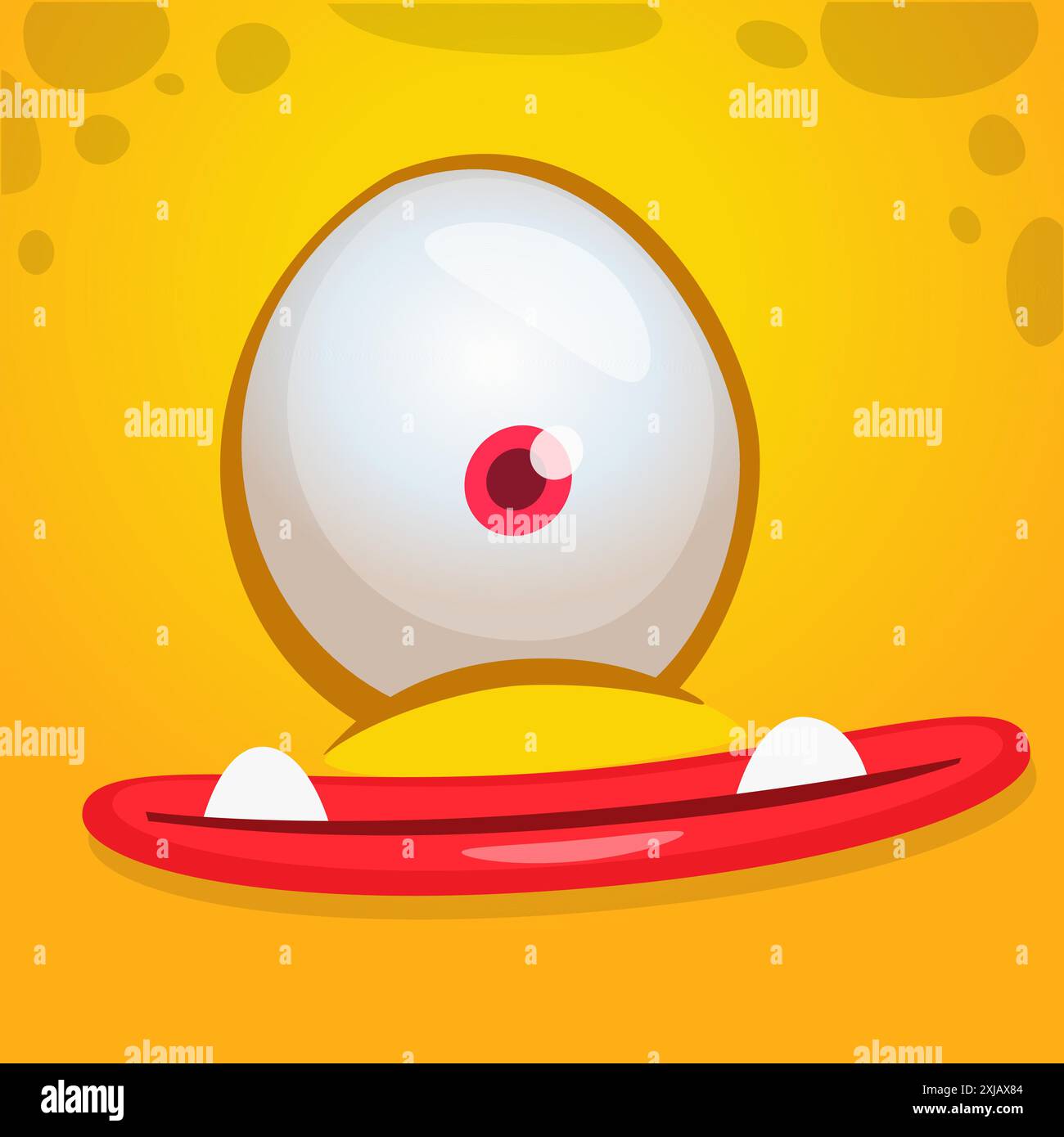 Cartoon monster face. Vector Halloween monster illustration Stock ...