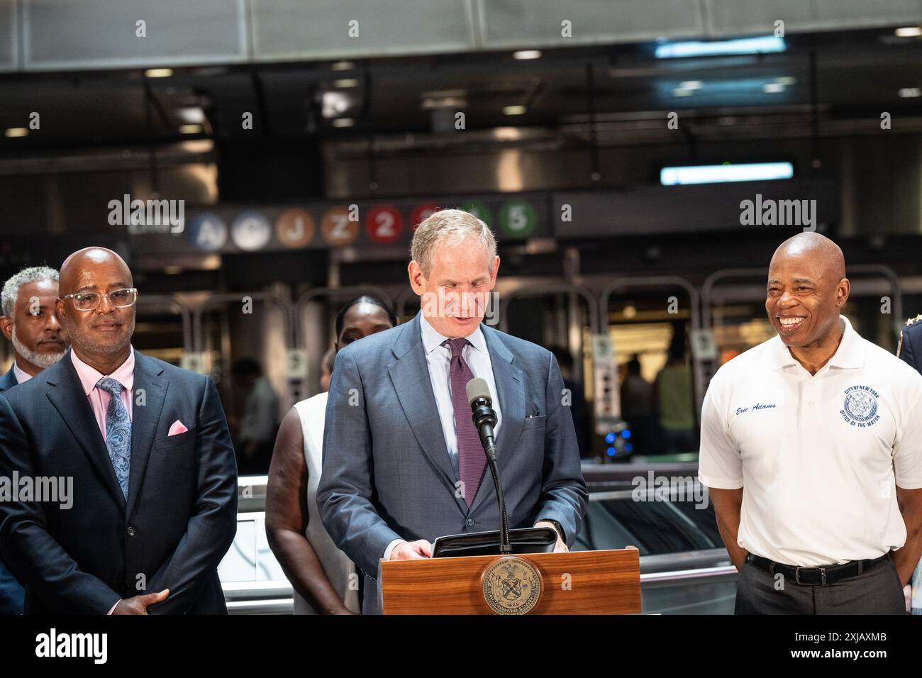 MTA Chair and CEO Janno Lieber speaks during mayor subway safety ...