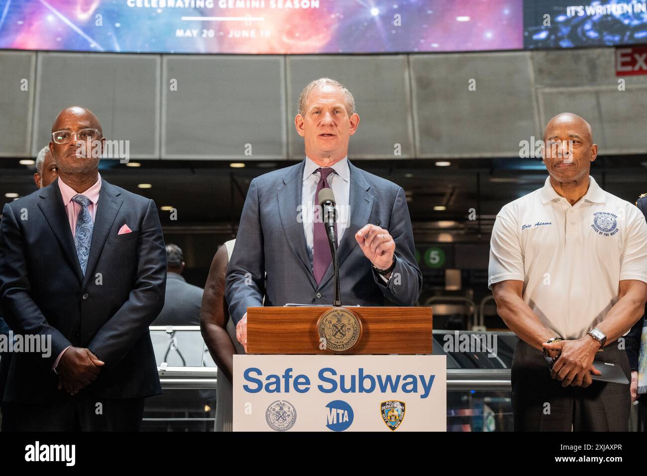 MTA Chair and CEO Janno Lieber speaks during mayor subway safety ...