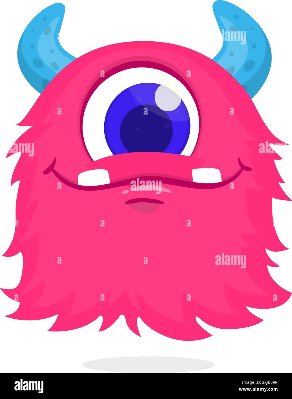 Funny cartoon flying monster with one eye. Halloween vector ...