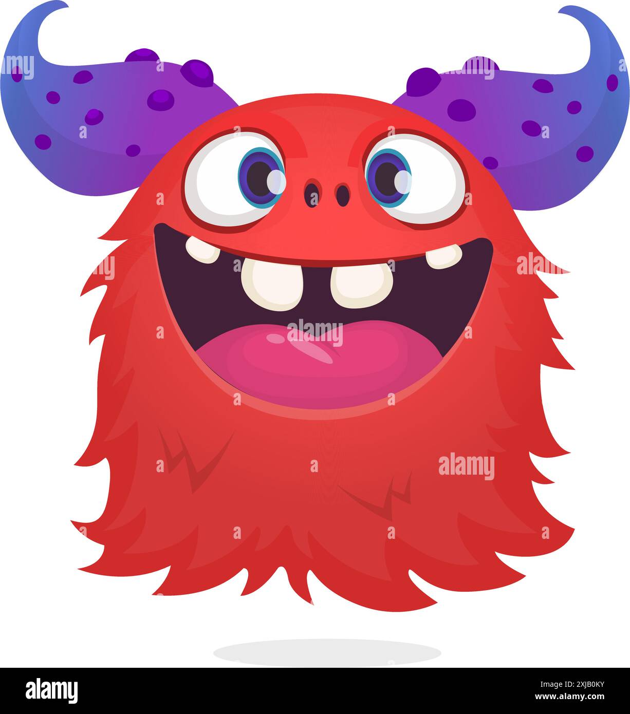 Funny cartoon flying monster. Halloween vector illustration. Great for ...