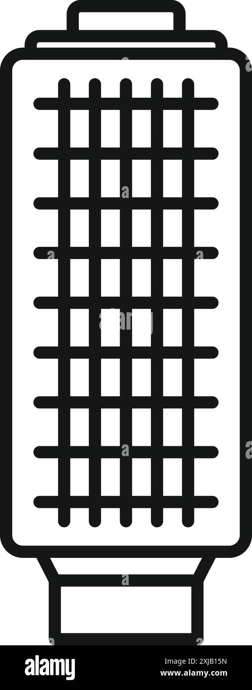 Simple line drawing of a car air filter, essential for engine ...