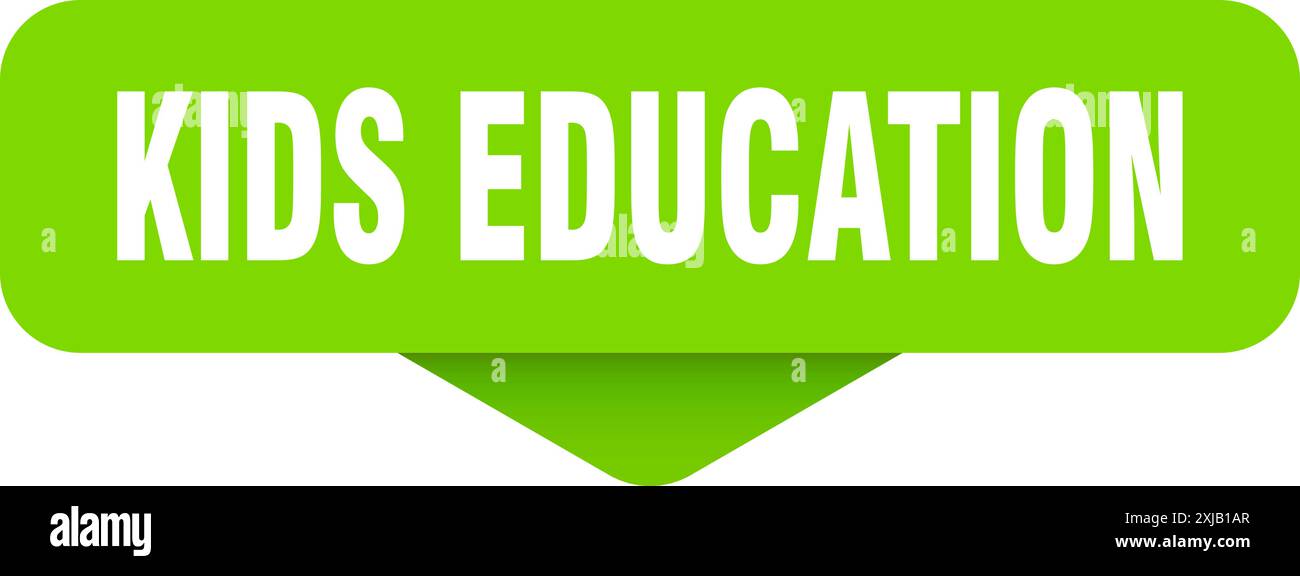 kids education sticker. kids education sign on transparent background ...