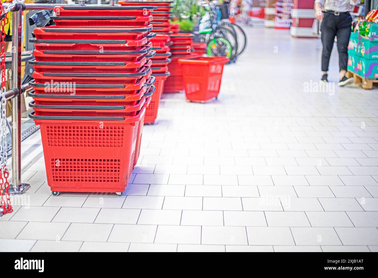 Shopping cart storage area in hi-res stock photography and images - Alamy
