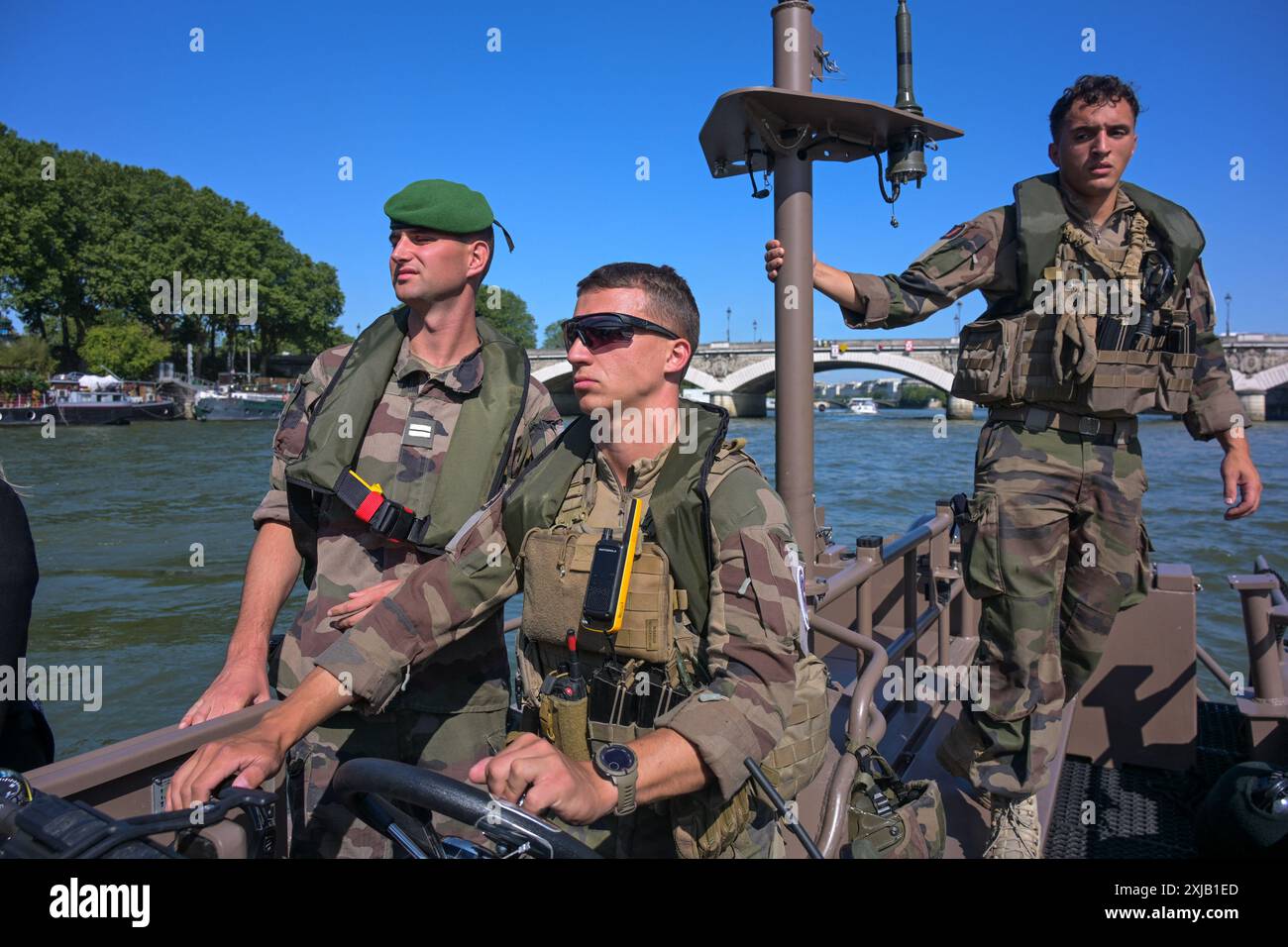 Paris, France. 17th July, 2024. French army soldiers, part of ...