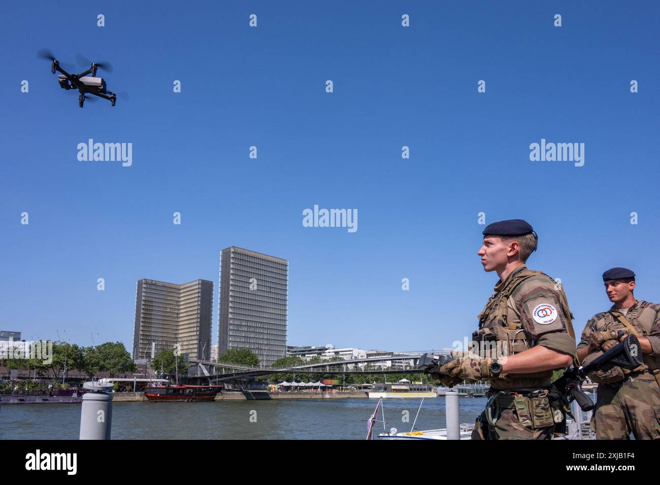 Paris, France. 17th July, 2024. French army soldiers, part of ...