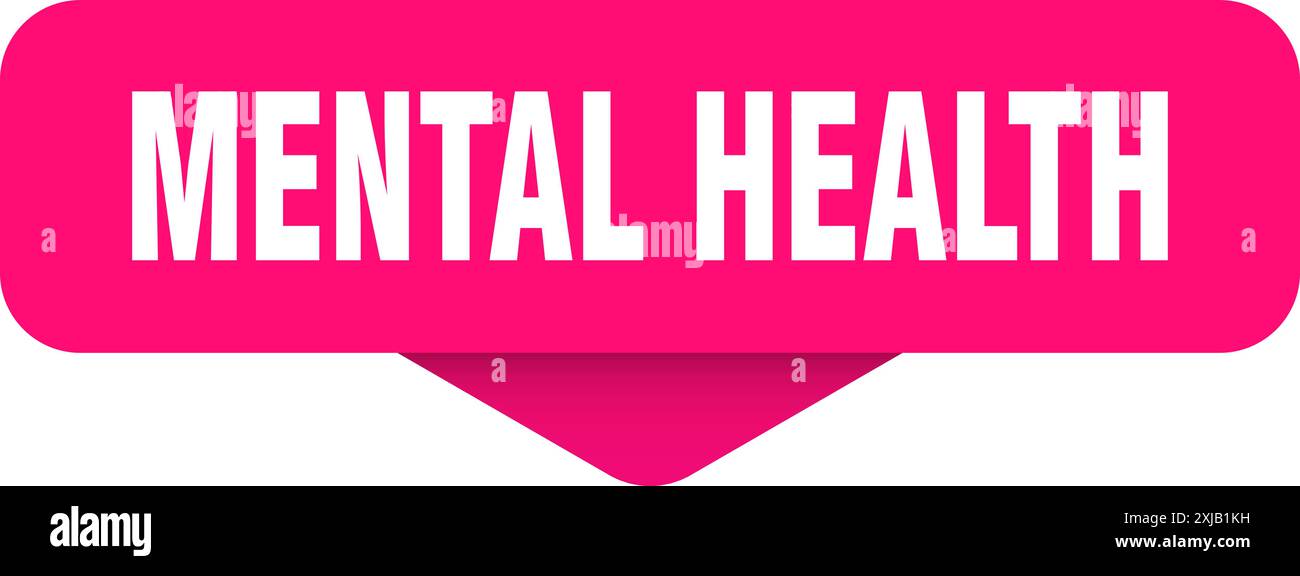 mental health sticker. mental health sign on transparent background ...