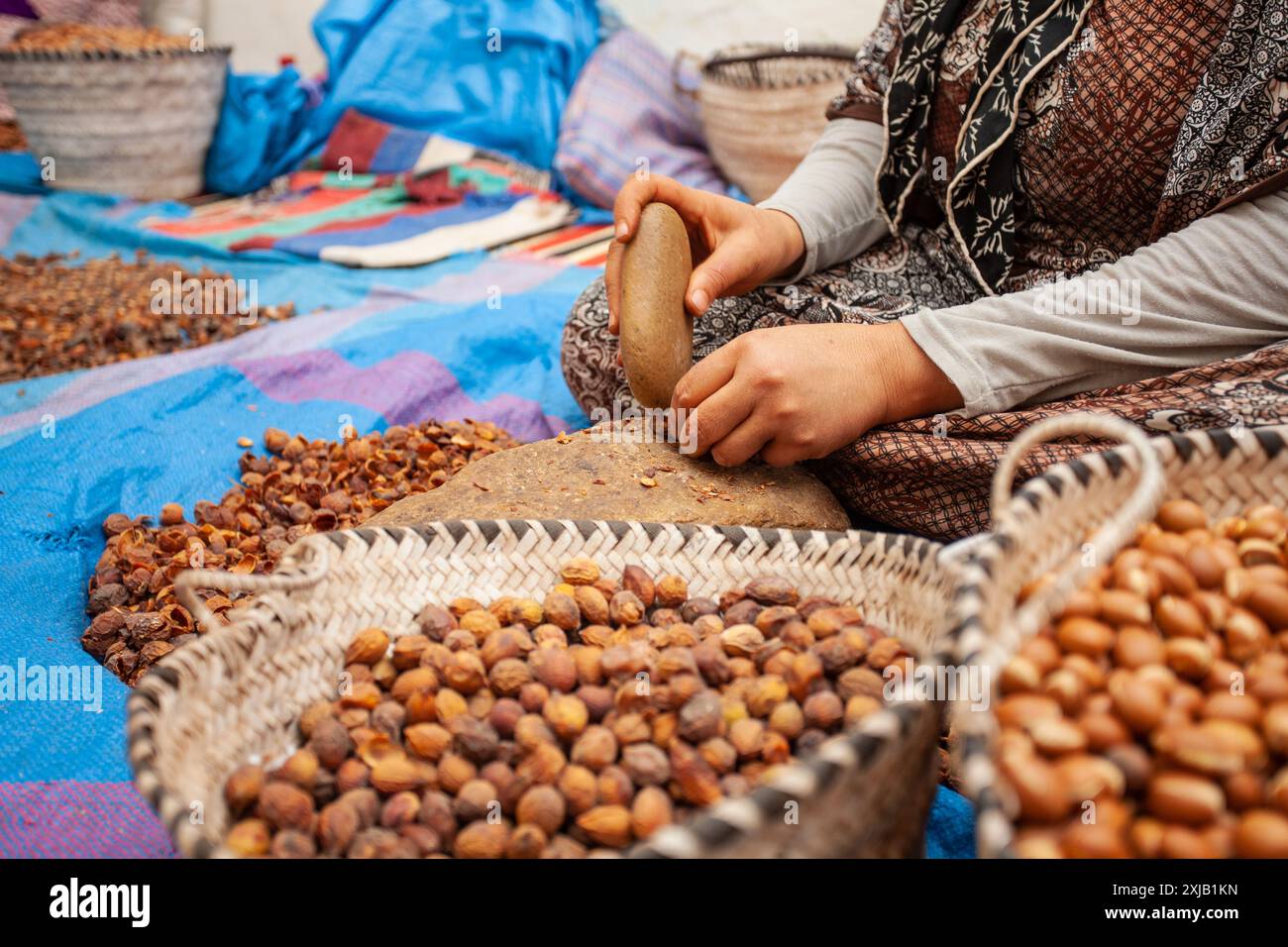 Moroccan argan oil Stock Photo - Alamy