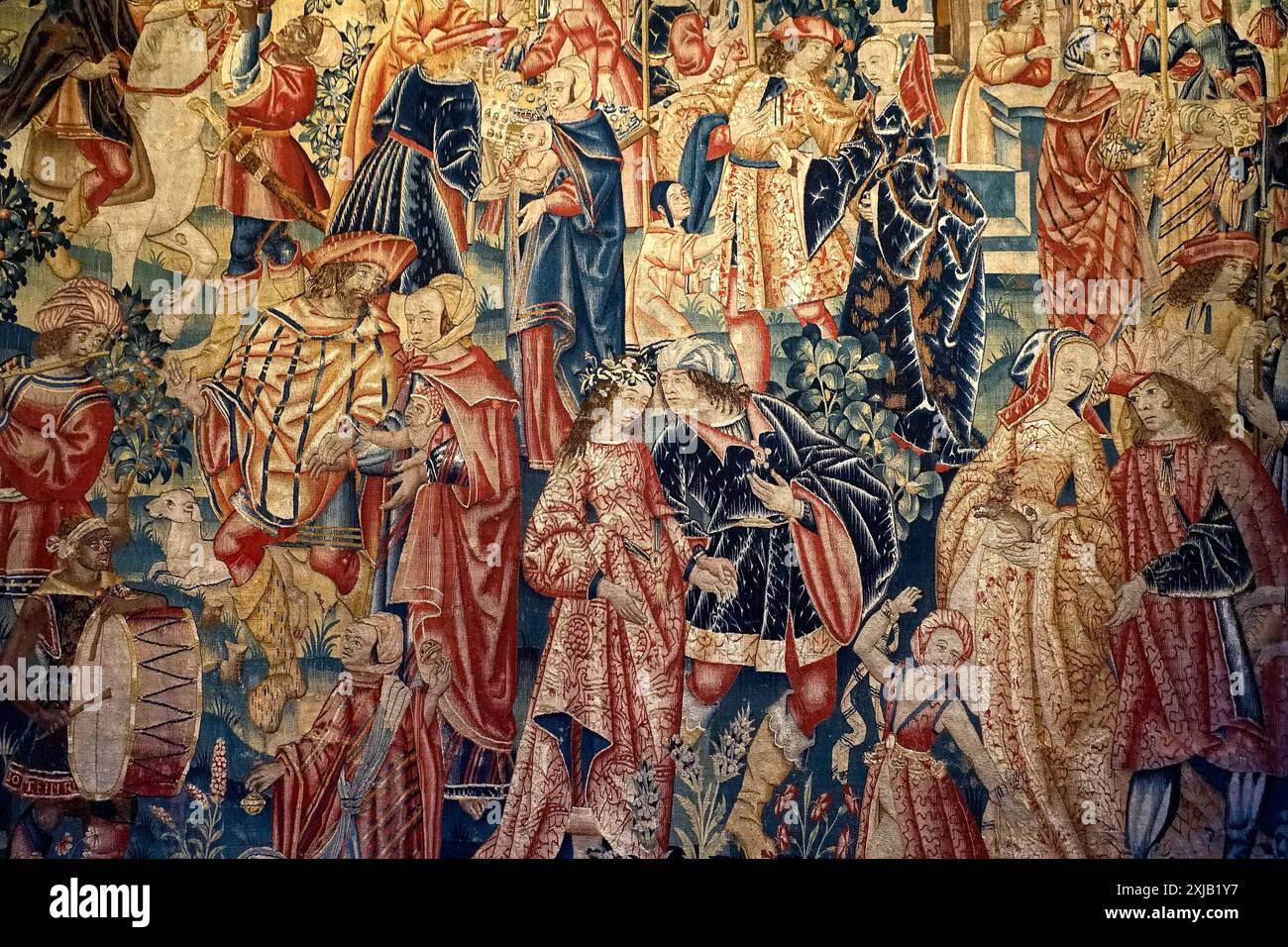 16th century Flemish tapestry from Tournai in the Gothic room at ...