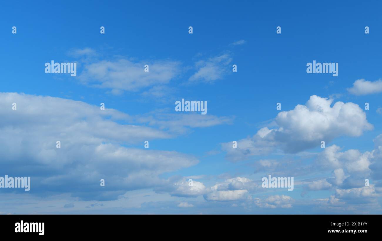Time lapse. Formation cloud sky scape. Various layers of clouds move in ...