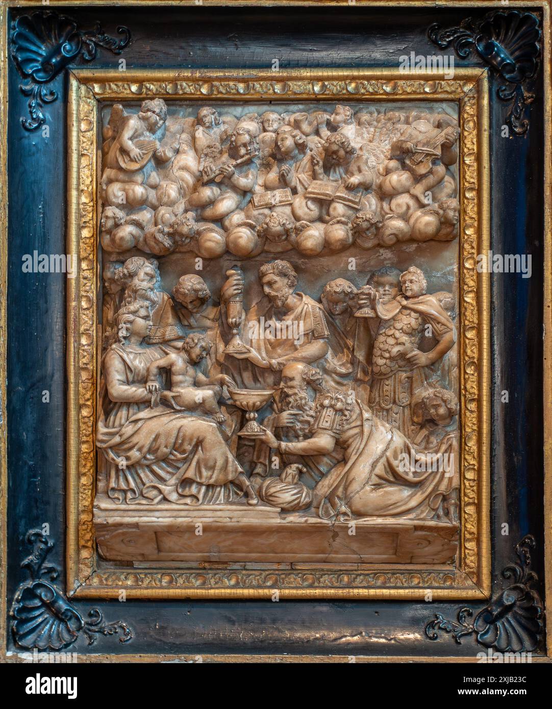 Flemish high relief in the alabaster cabinet at Kasteel van Gaasbeek ...