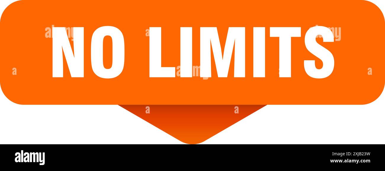 no limits sticker. no limits sign on transparent background ...