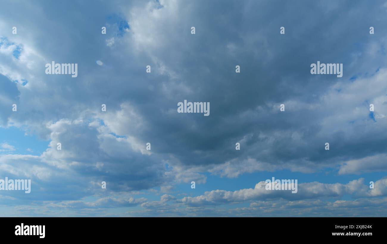 Time lapse. Storm grey gloomy sky clouds. Typhoon sky, tornado cloud ...