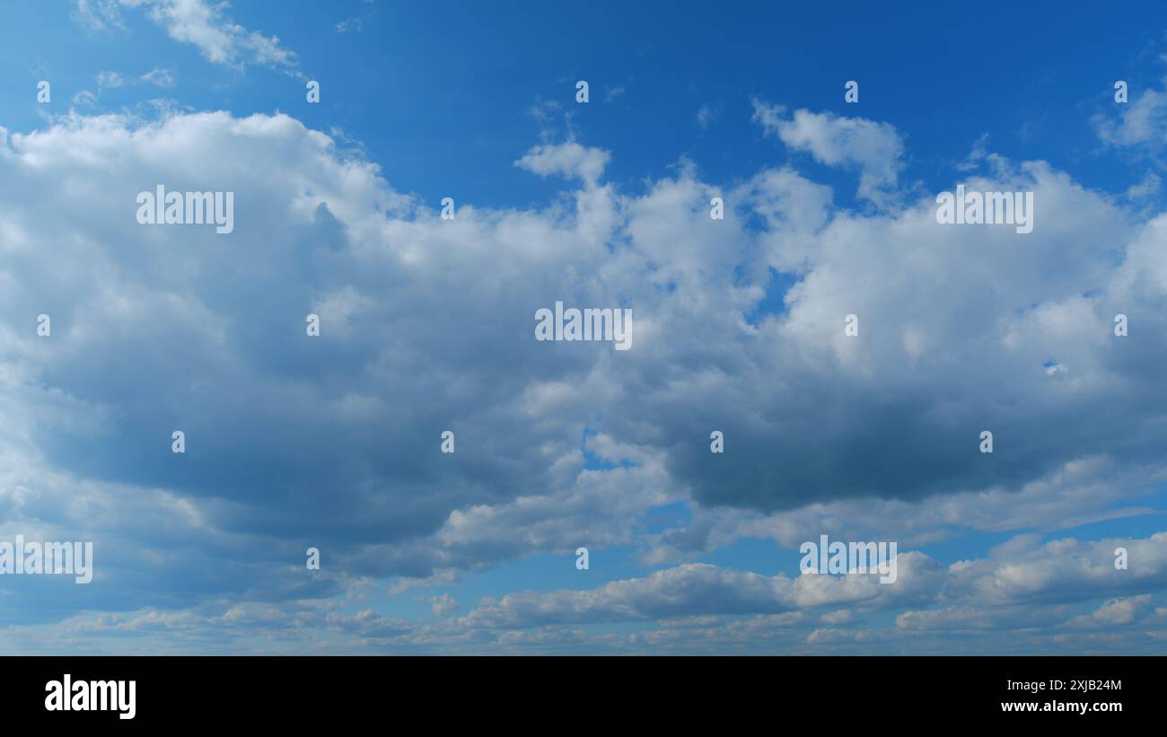 Time lapse. Forming cloud moving with blue sunny, summer skies. Clouds ...