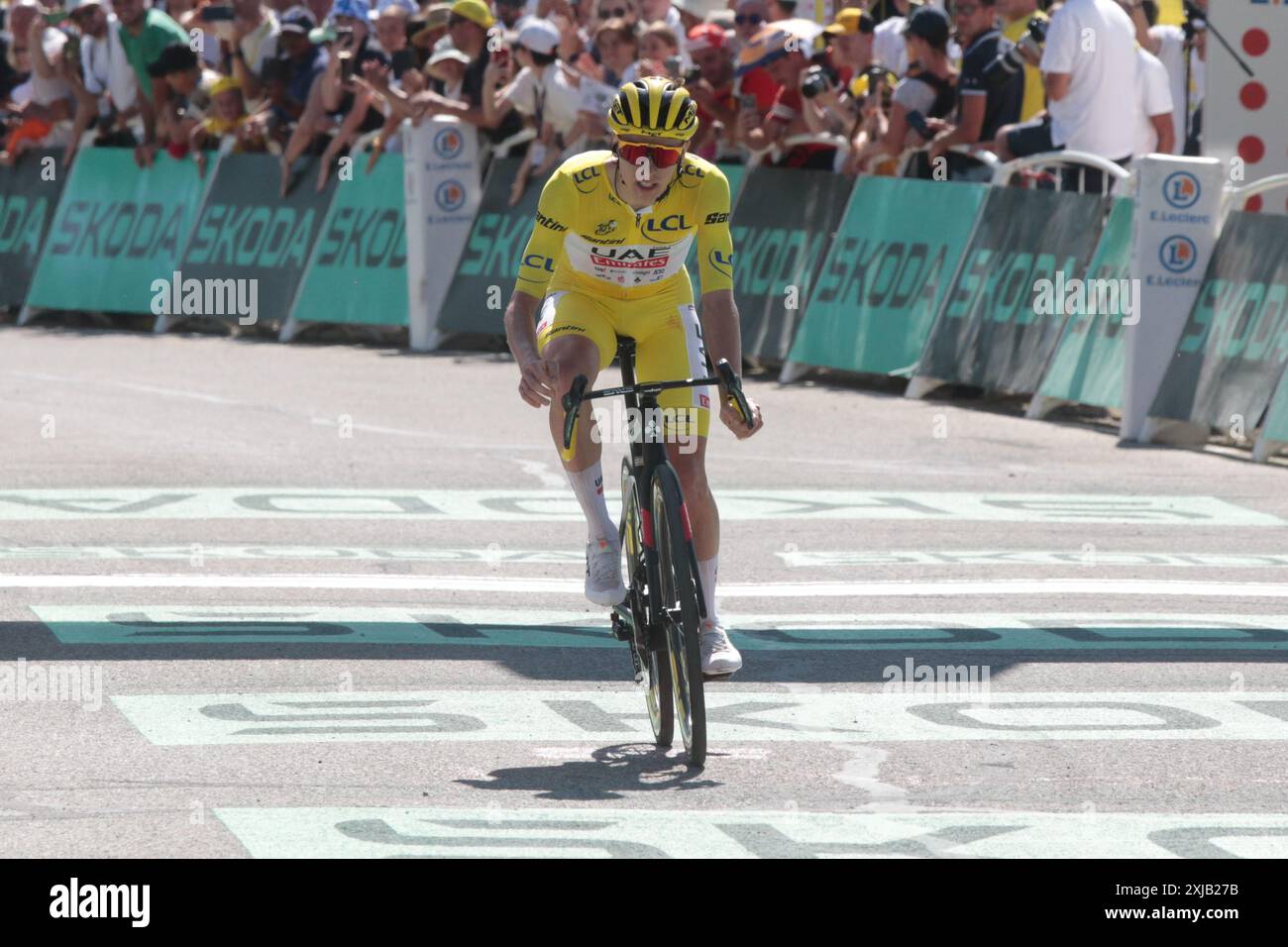 Tadej Pogacar Yellow Jersey Tour de France 2024 Stock Photo - Alamy