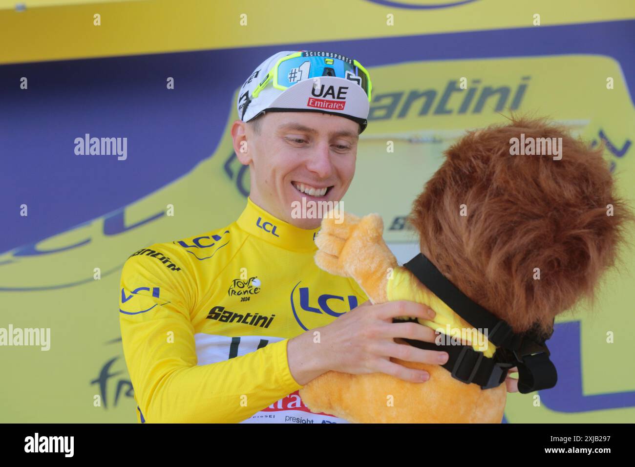 Tadej Pogacar Yellow Jersey Tour de France 2024 Stock Photo - Alamy