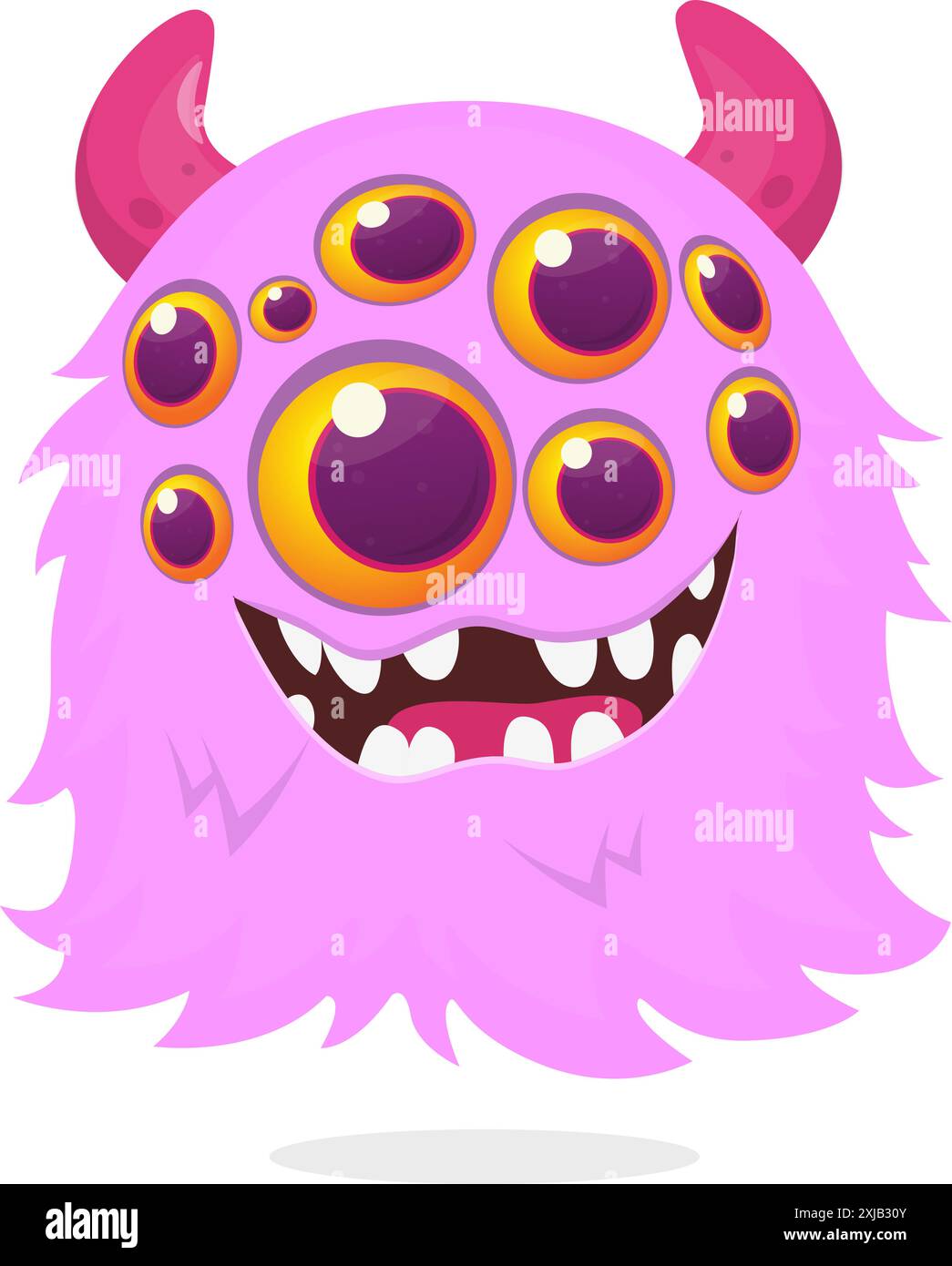 Funny cartoon flying monster. Halloween vector illustration. Great for ...