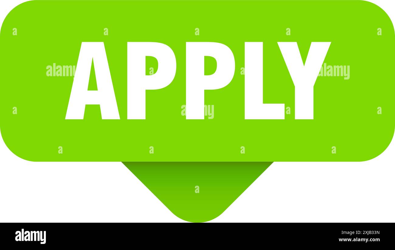apply sticker. apply sign on transparent background. rectangular button ...