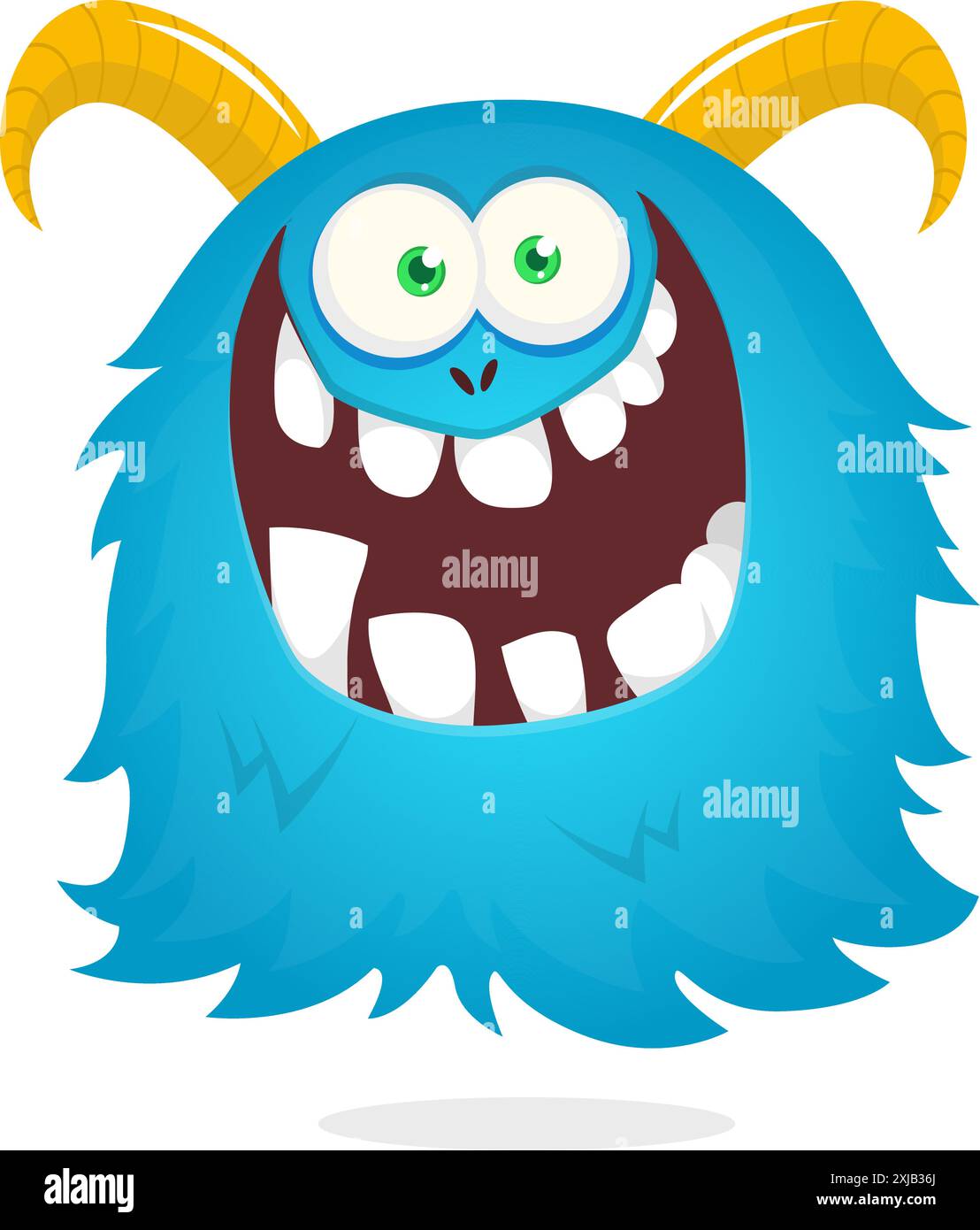 Funny cartoon flying monster. Halloween vector illustration. Great for ...
