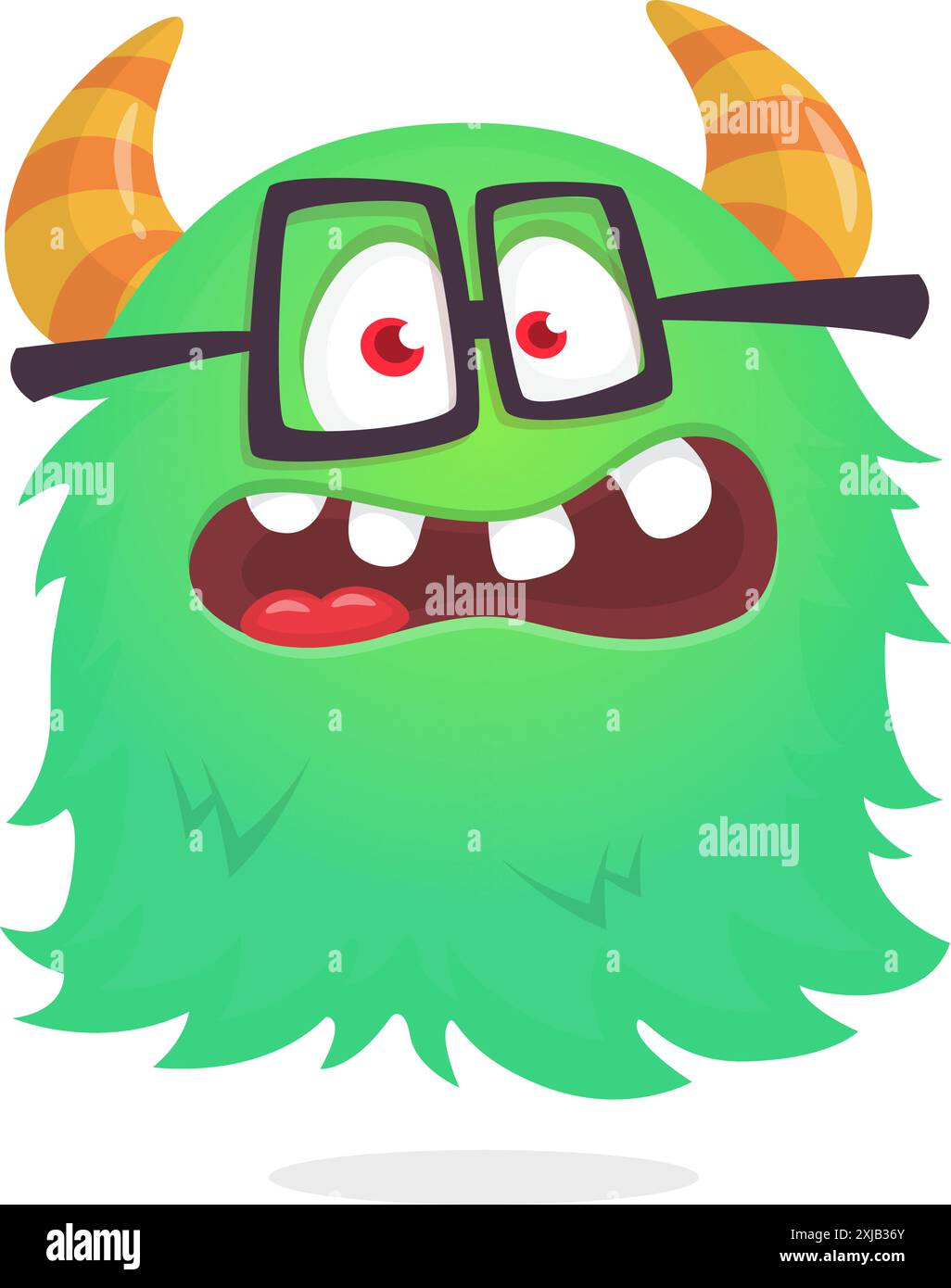 Funny cartoon flying monster. Halloween vector illustration. Great for ...