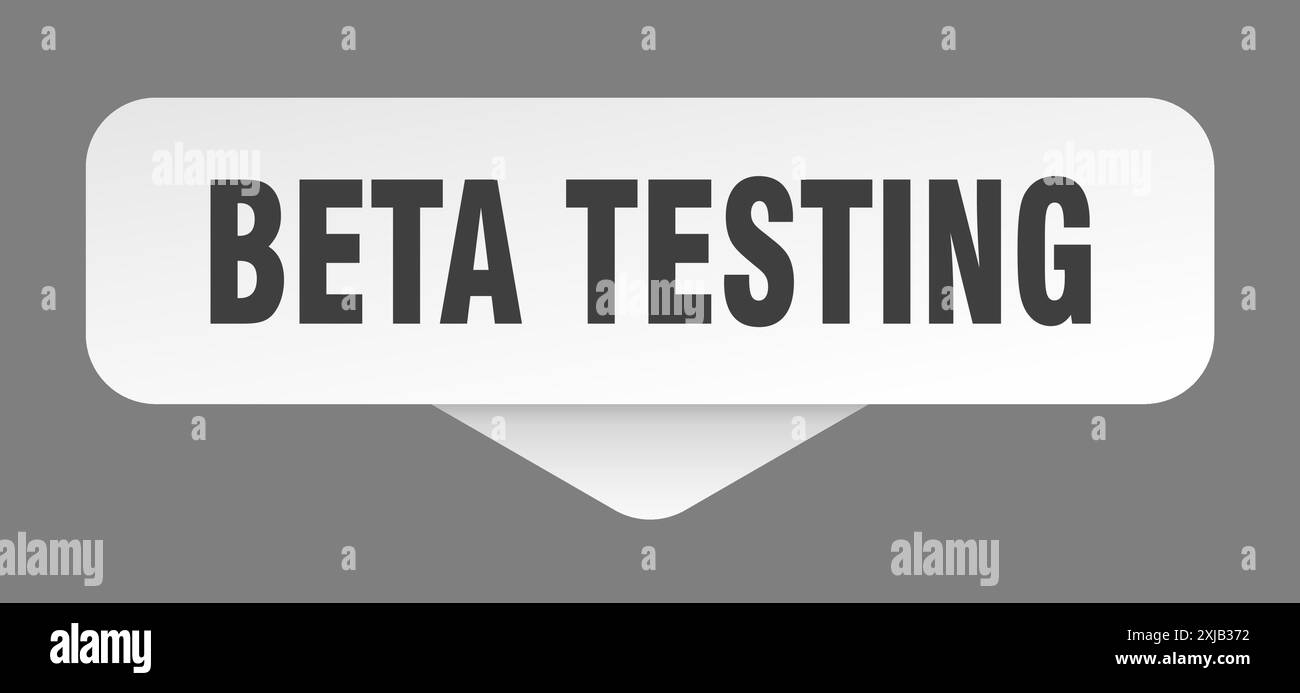 beta testing sticker. beta testing sign isolated on gray background ...