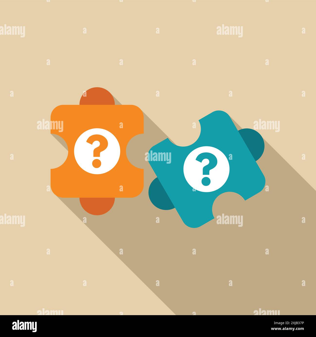 Puzzle pieces forming question mark showing problem solving with long ...