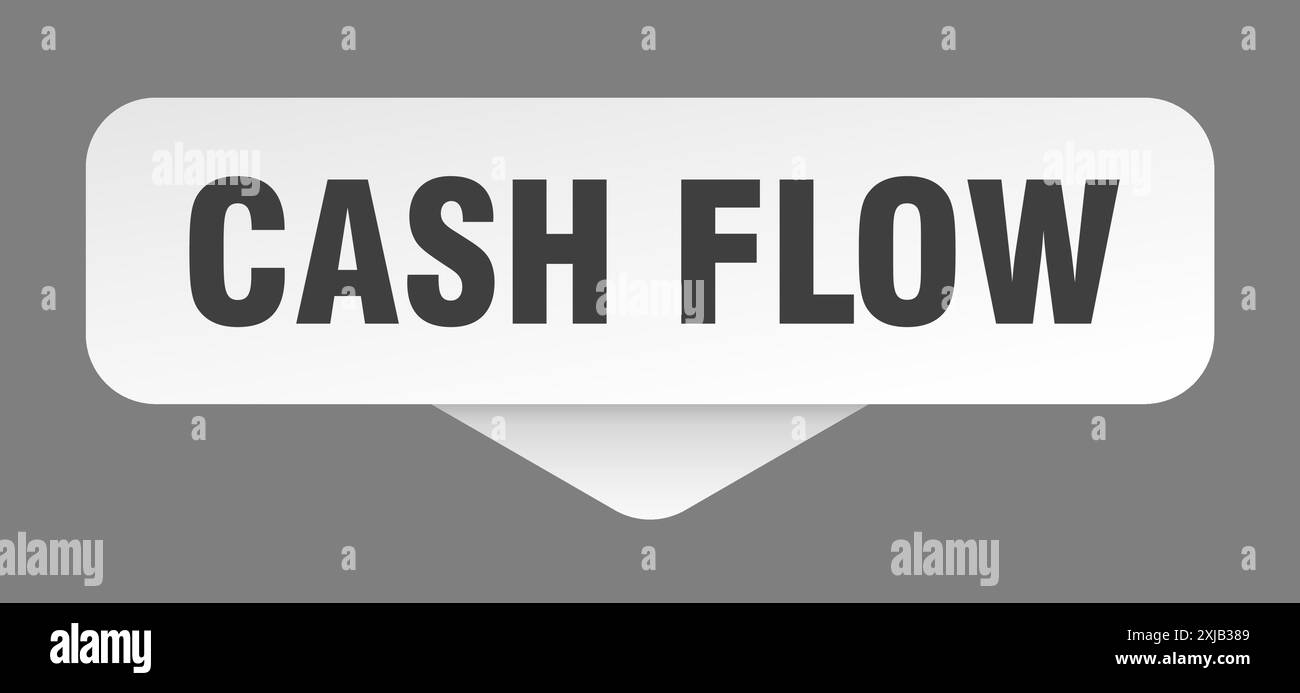 cash flow sticker. cash flow sign isolated on gray background ...