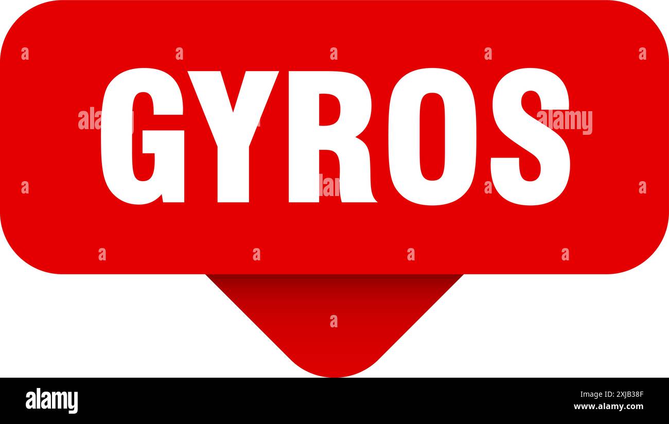gyros sticker. gyros sign on transparent background. rectangular button ...
